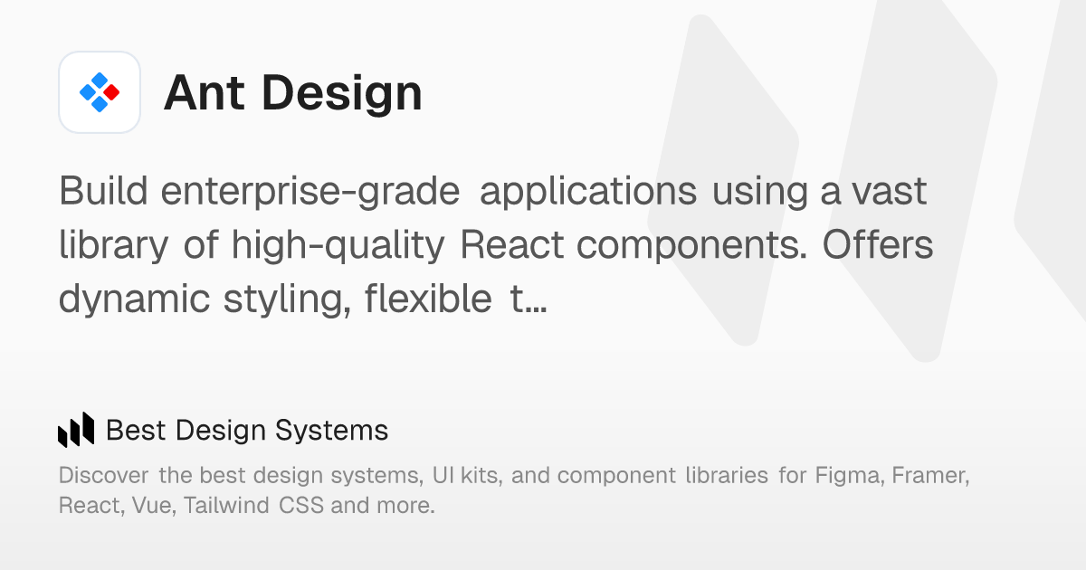 Ant Design: Craft beautiful enterprise UIs with flexible React ...