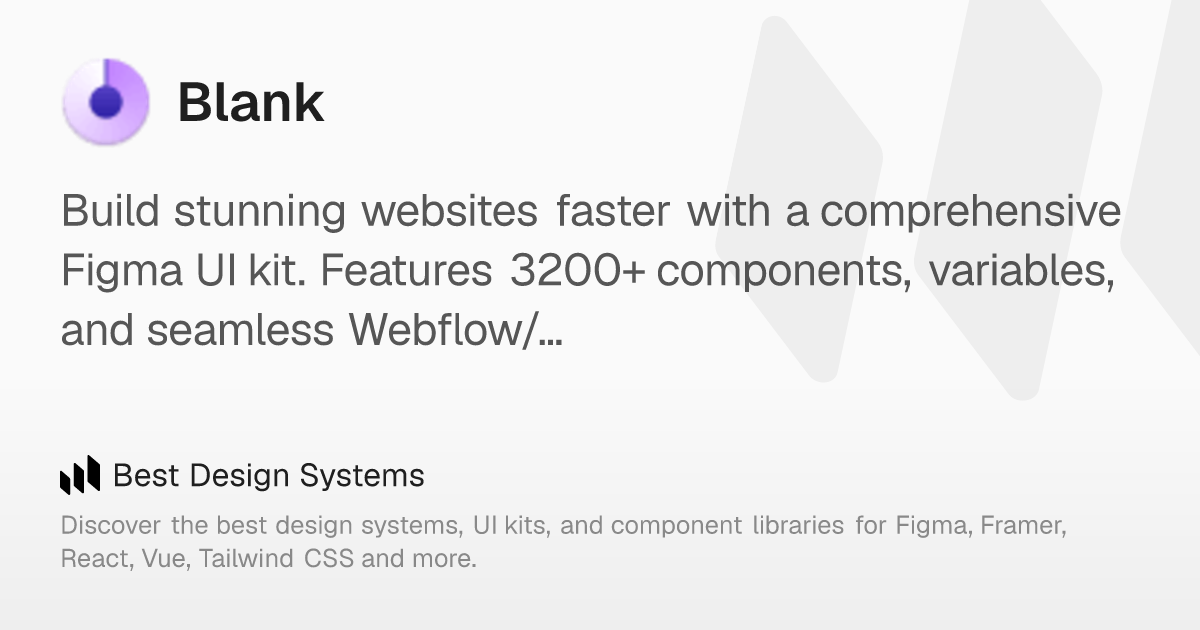 Blank: Design faster. Build smarter. Your ultimate UI toolkit. – Best ...