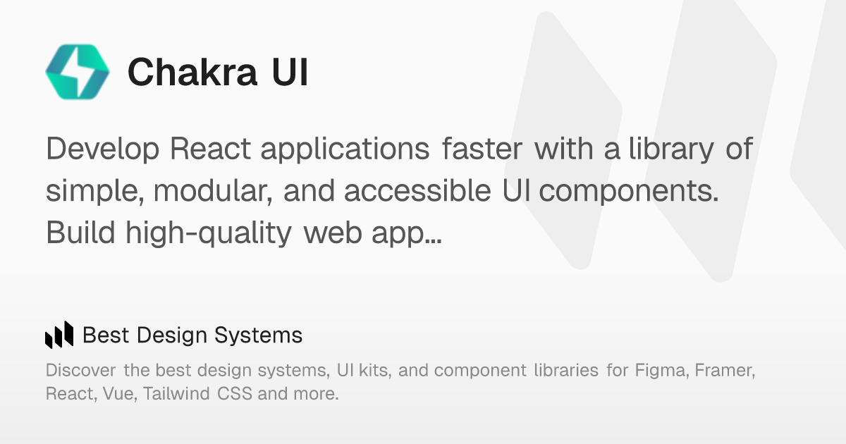 Chakra UI: Build accessible React UIs with speed and consistency ...
