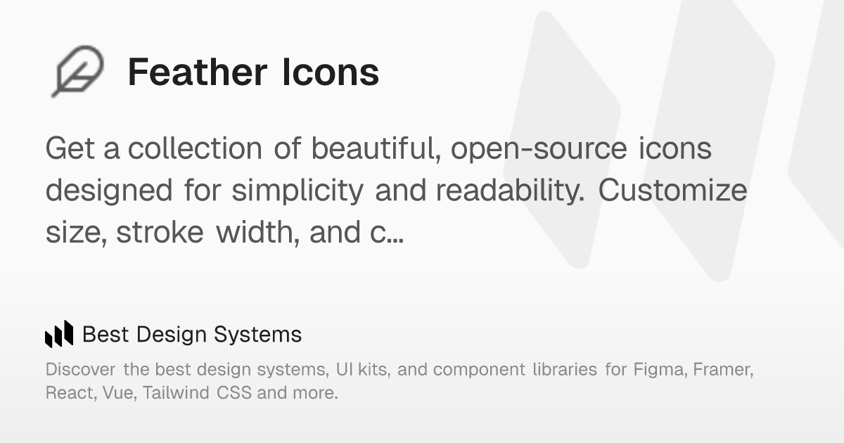 Feather Icons: Simply beautiful open source icons. – Best Design Systems