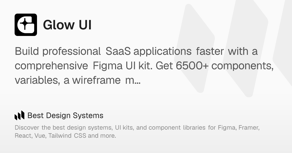 Glow UI: The professional design system for modern SaaS. – Best Design ...