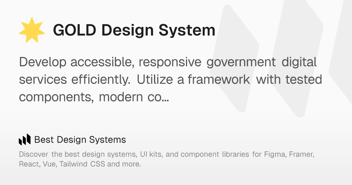 GOLD Design System: Build better government digital services, faster ...