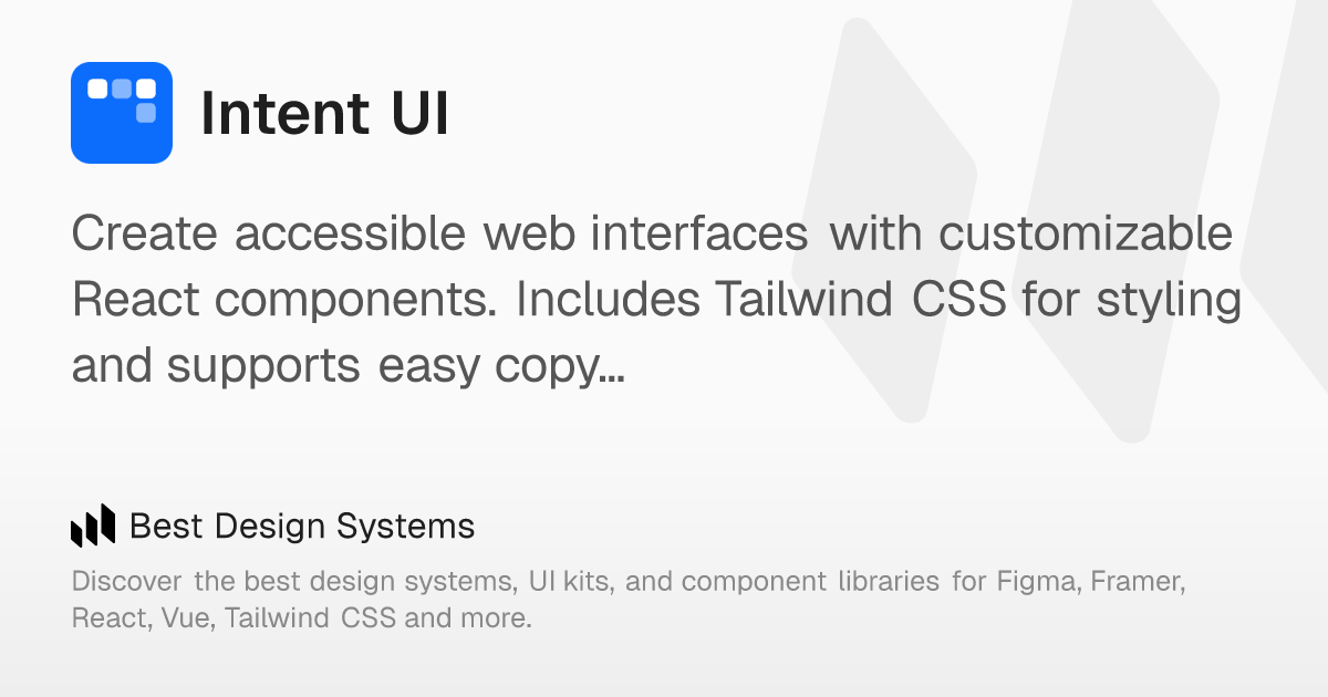 Intent UI: Build accessible UIs with customizable React components ...