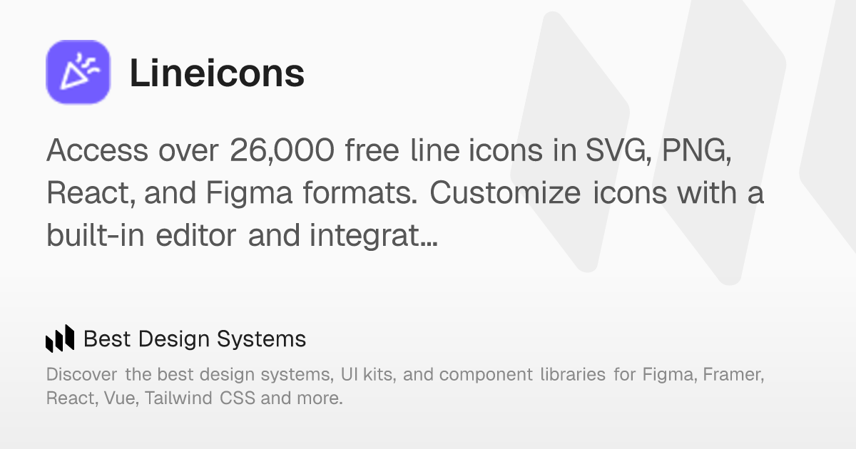Lineicons: Handcrafted icons for modern design and development. – Best Design Systems