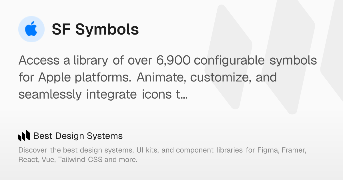 SF Symbols: The definitive symbol library for Apple platforms. – Best ...